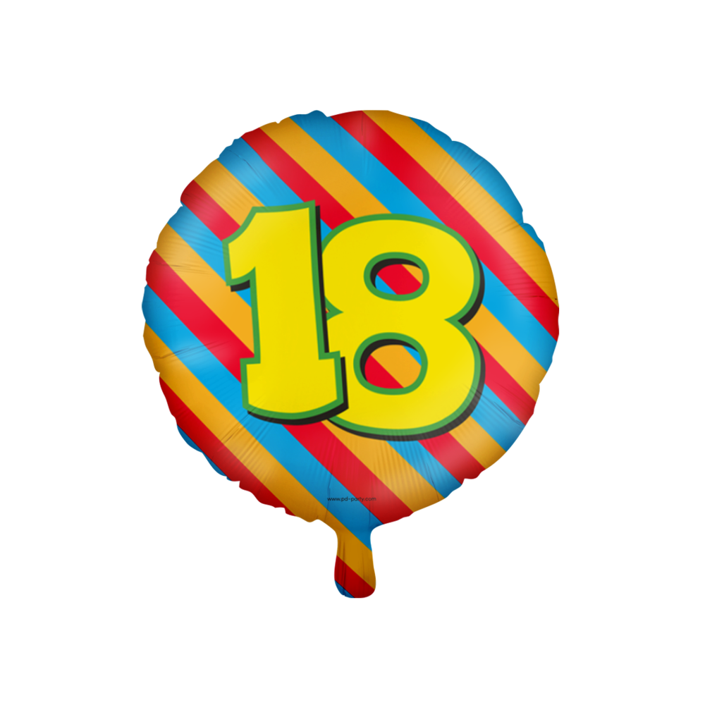 Helium ballon 18 jaar party | 45cm | Tuf-Tuf Nederland