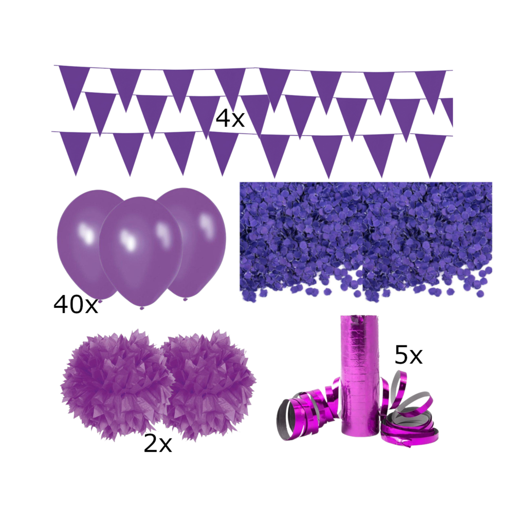 Paarse Vrijdag Versiering Pakket 53-Delig Snelle levering | Tuf-Tuf ...