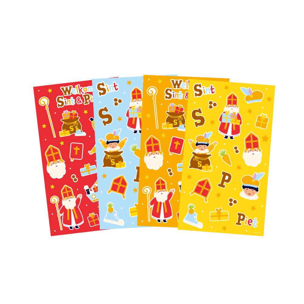 Sint Stickers | Sinterklaas versiering, traktatie en feestartikelen ...
