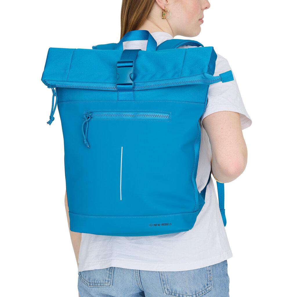 New Rebels Bruce - New York Rolltop Backpack 16L Turquoise - New Rebels