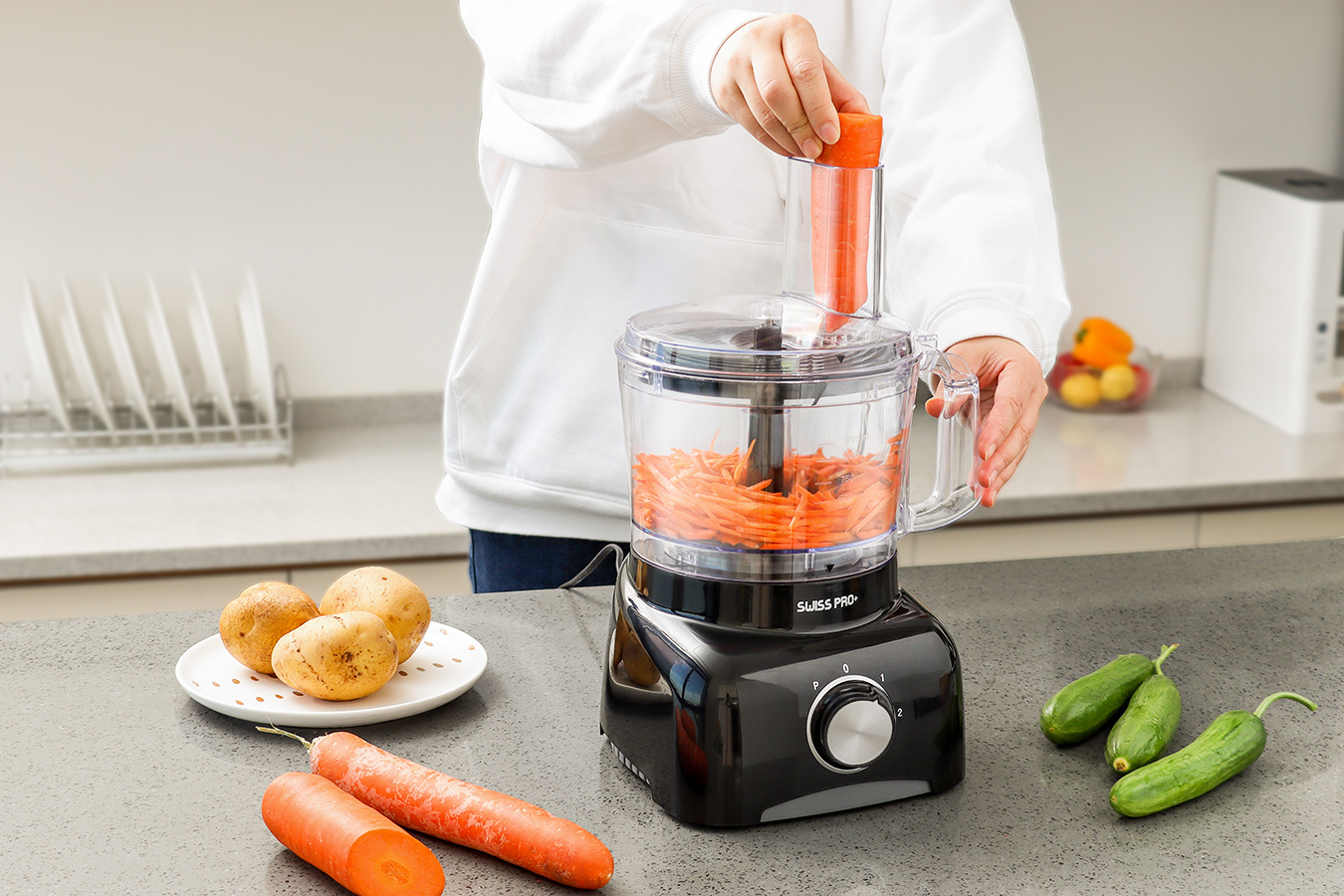 Swiss Pro+ | Krachtige SP800 Foodprocessor - 1.2 Liter - 13 Delig ...