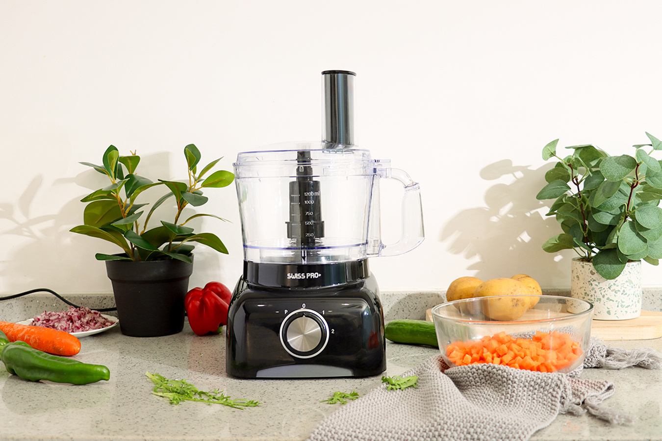 Swiss Pro+ | Krachtige SP800 Foodprocessor - 1.2 Liter - 13 Delig ...