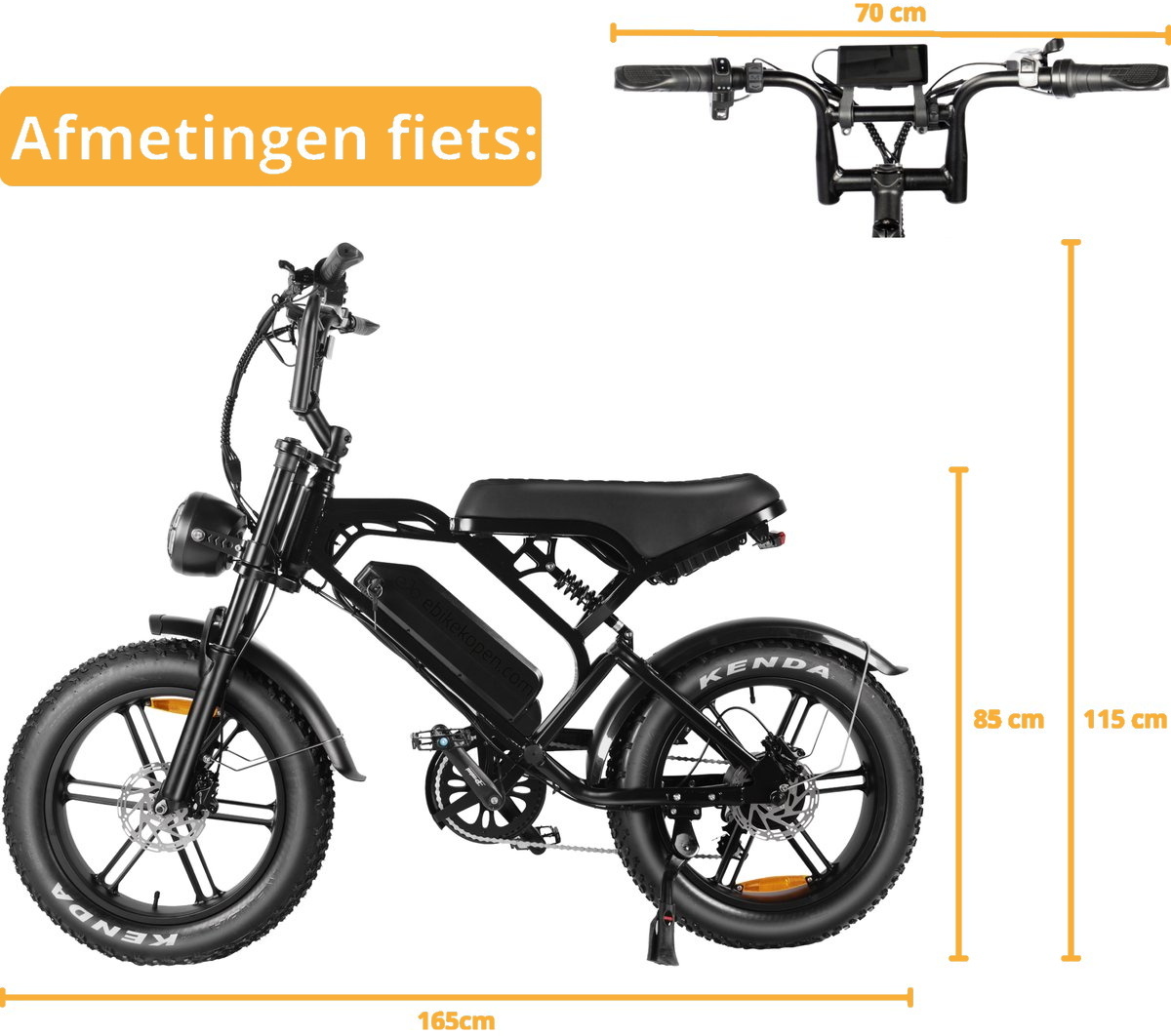 Ouxi V8 PRO | Zwart - Fatbike - Elektrische Fiets - 120 km Bereik ...