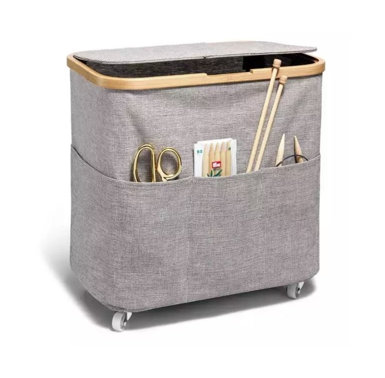 Prym Box opvouwbaar grijs met wielen - Guy's Naaicentrum