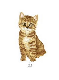 Mediac applicatie bruine kat - Guy's Naaicentrum