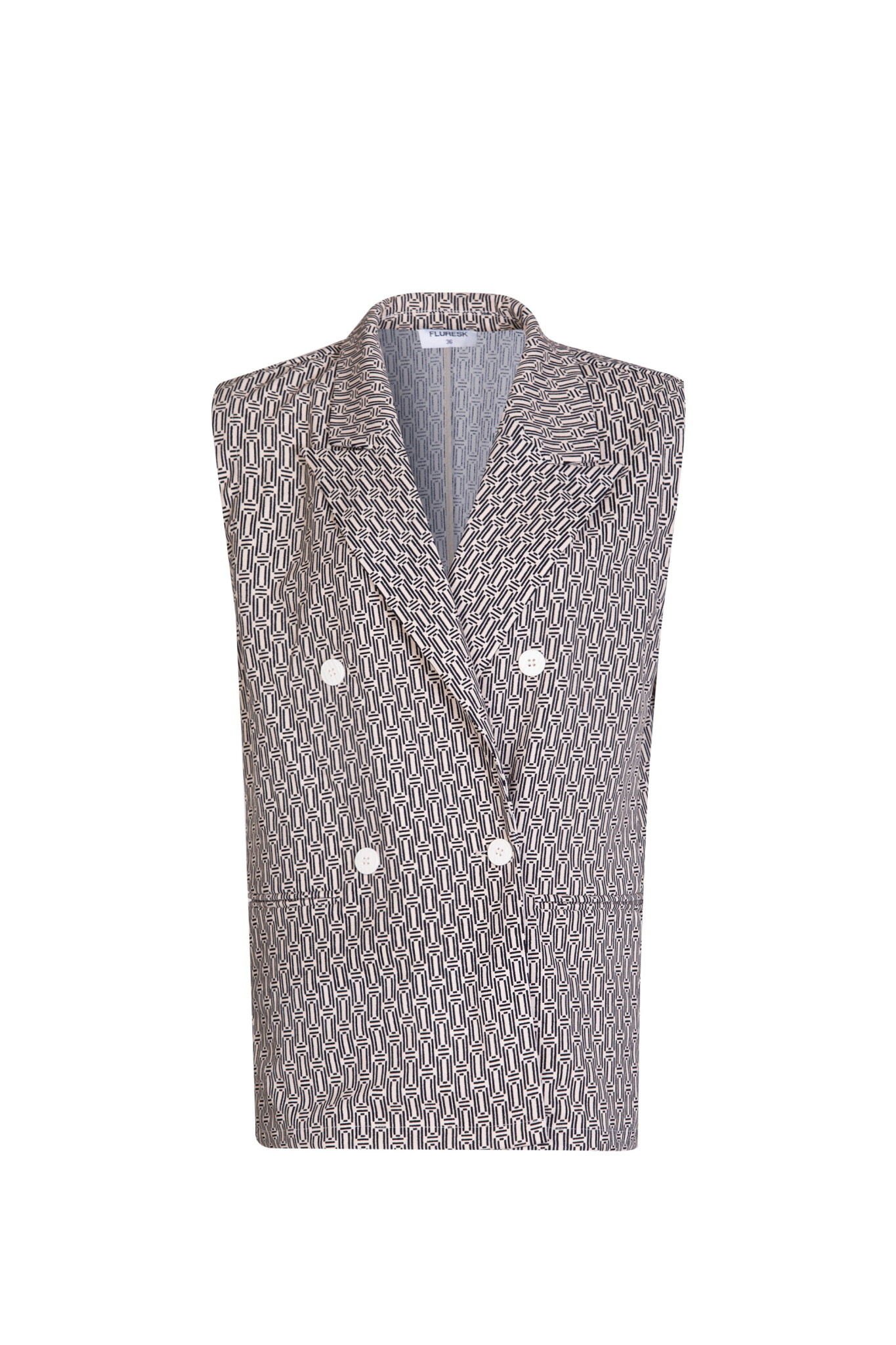 FLURESK - Gilet sam zand/zwart - Studio Ndrie8
