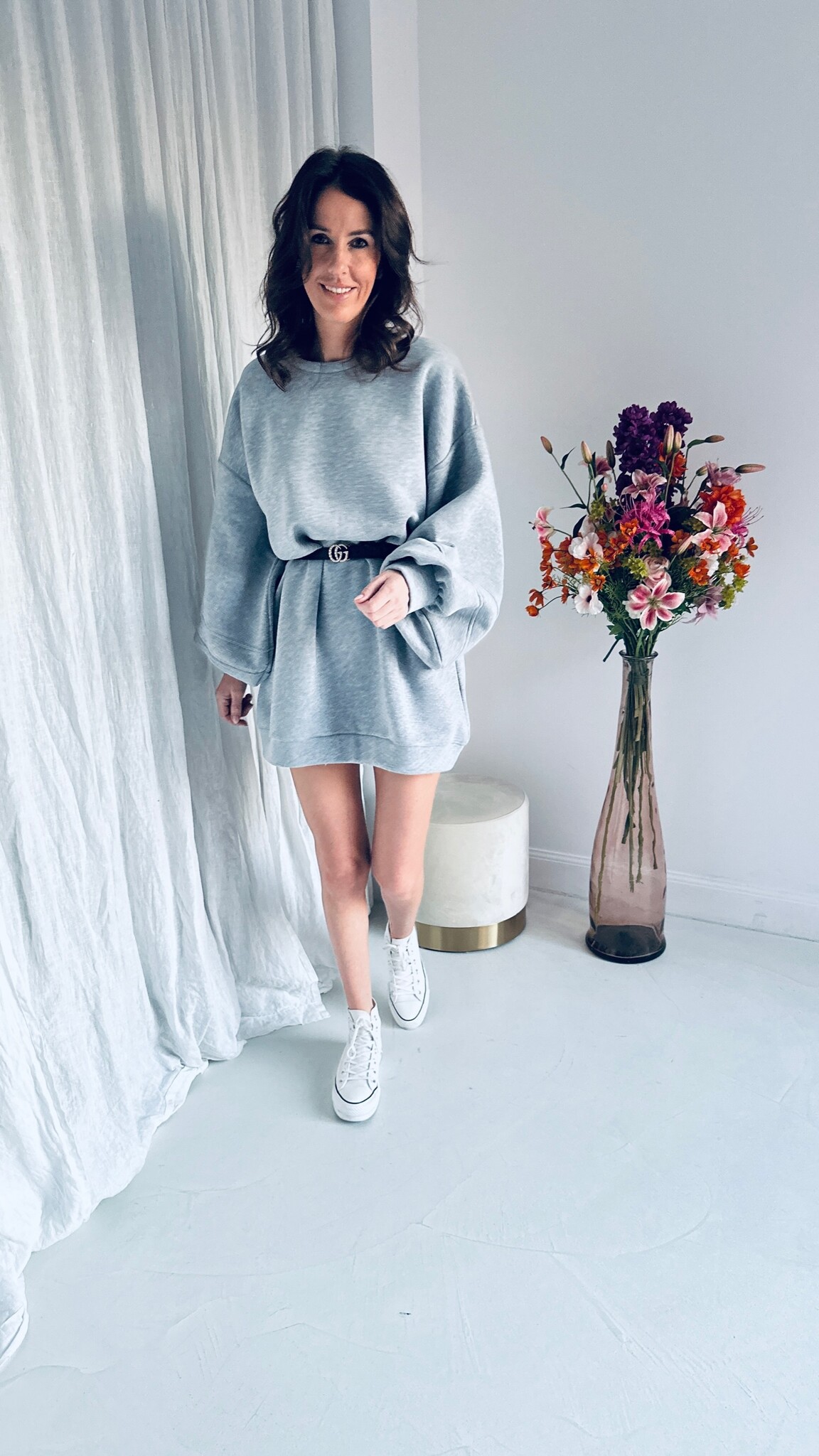 PS THE LABEL - BASIC GREY SWEATERDRESS - Pure Sense