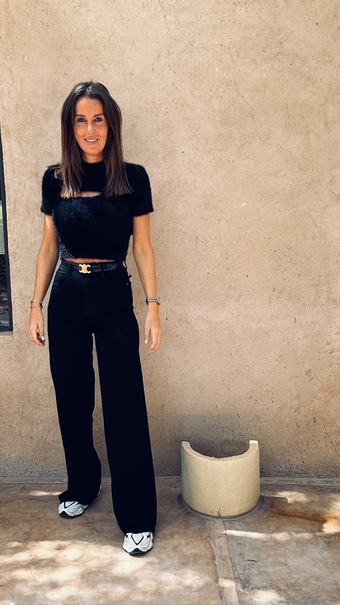 SASHA BLACK FURRY TOP