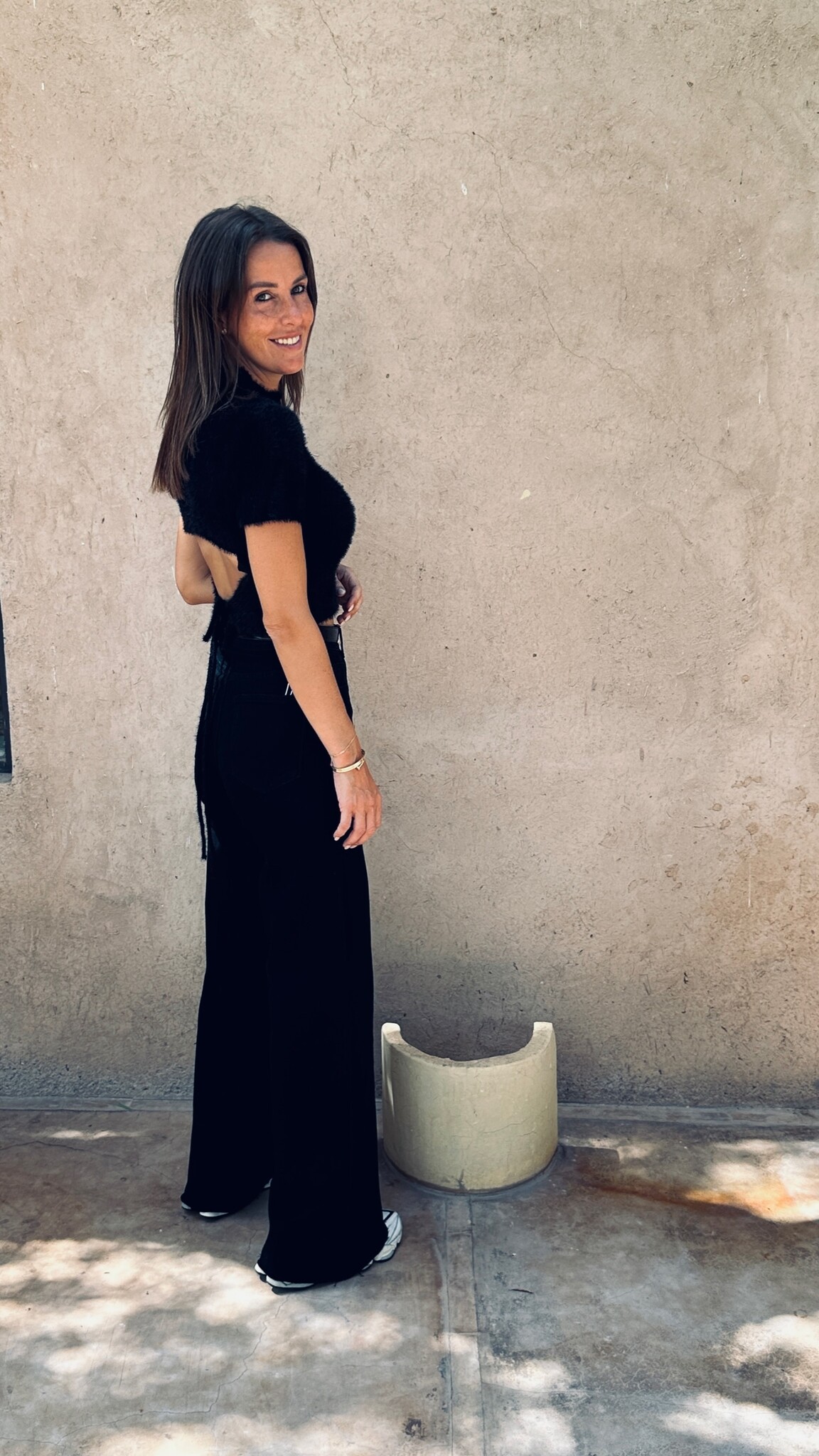 SASHA BLACK FURRY TOP