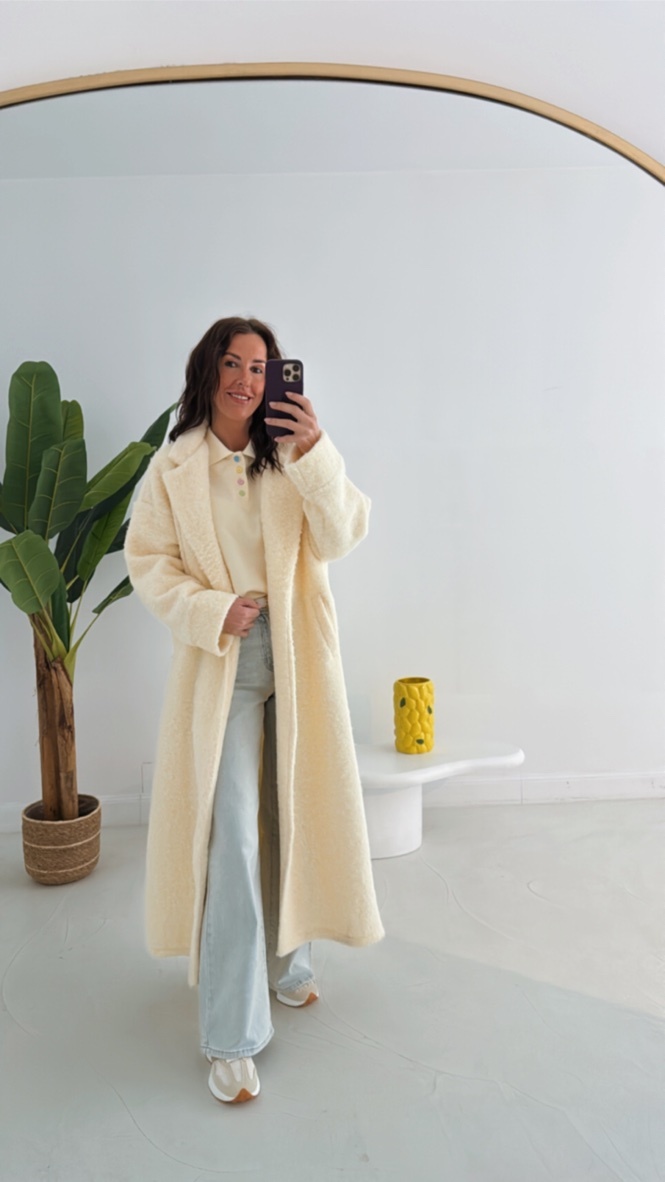 AUDREY ECRU COAT - Pure Sense