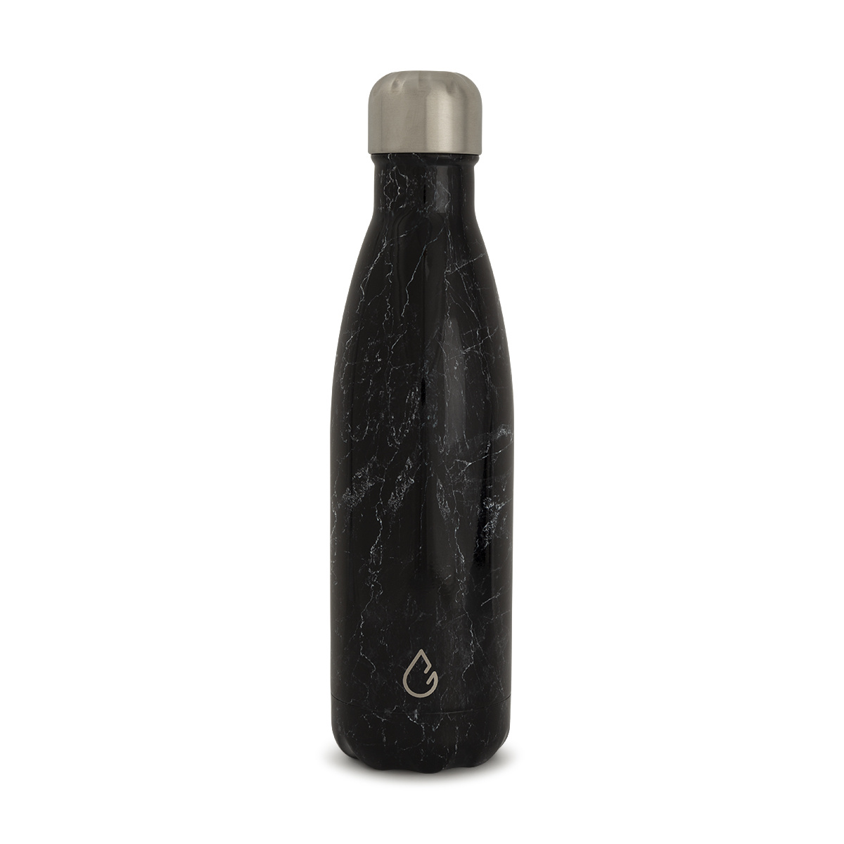 FLOW waterfles RVS zwart marmer 500 ml - Wattamula - Wattamula