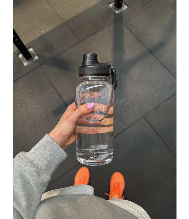 Sport waterfles transparant 1 liter - Wattamula - Wattamula