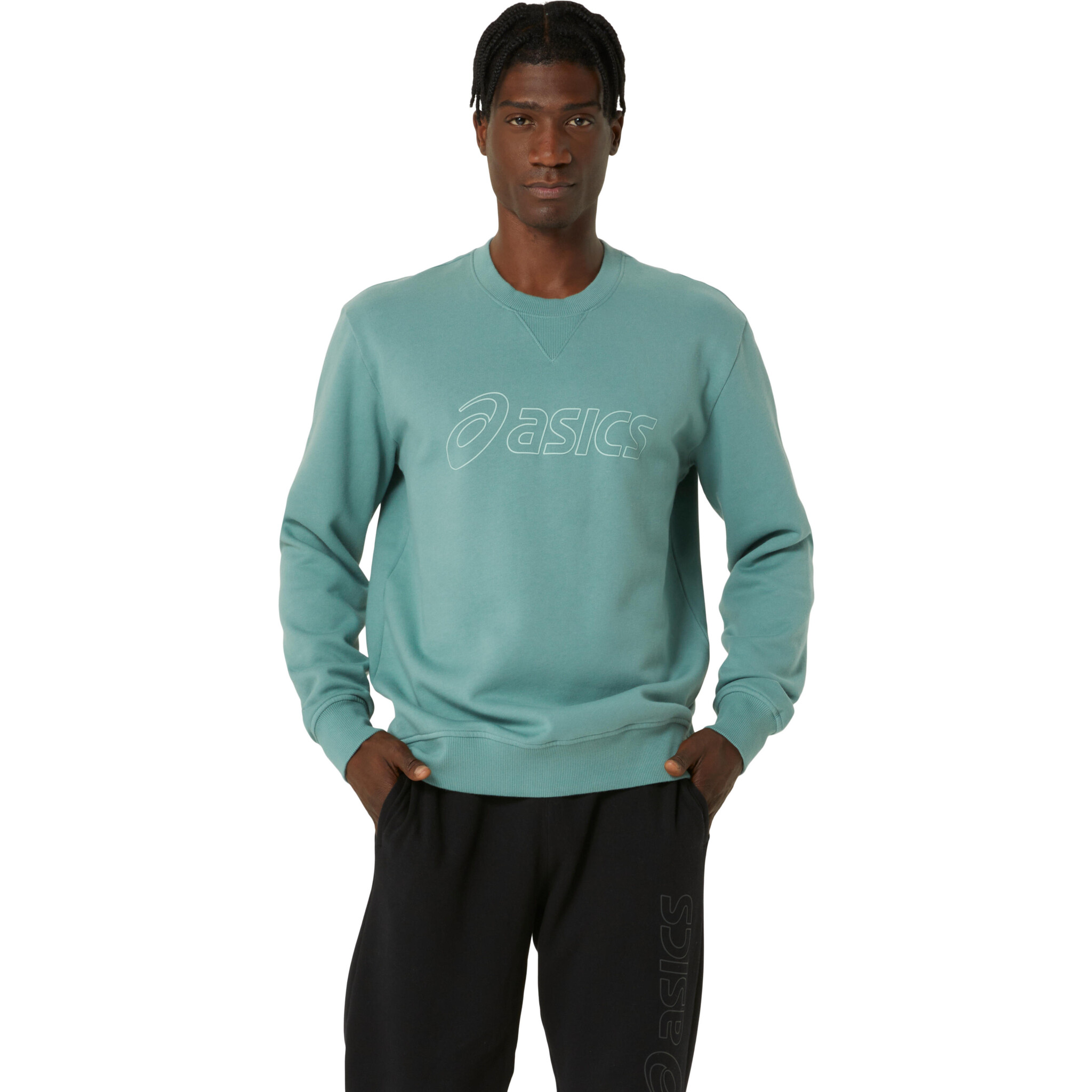 ASICS SWEATSHIRT-Heren-CELADON/LIGHT CELADON - Maltha Sport