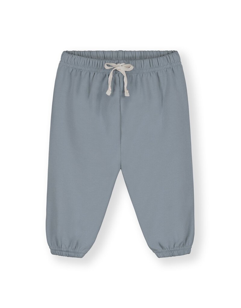 Baby Track Pants GOTS Stone Grey - Jack & Zo.