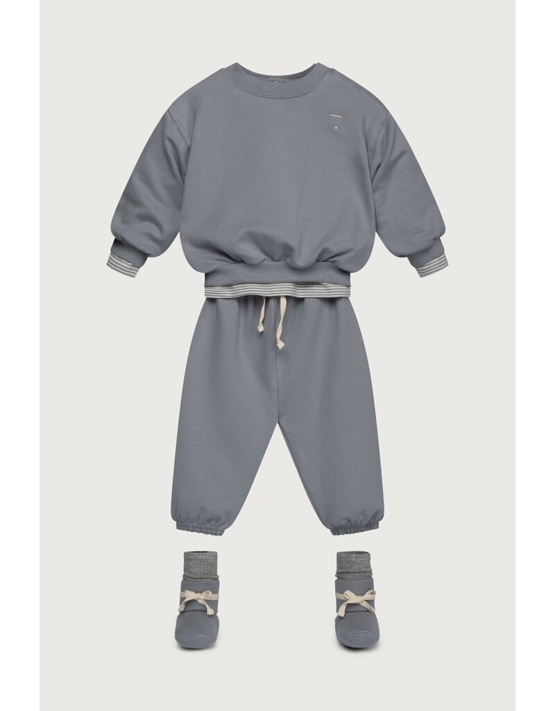 Baby Track Pants GOTS Stone Grey - Jack & Zo.