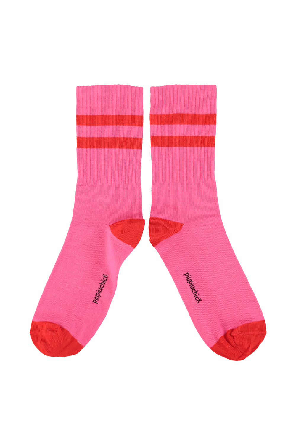 Socks Pink w Red Stripes - Jack & Zo.