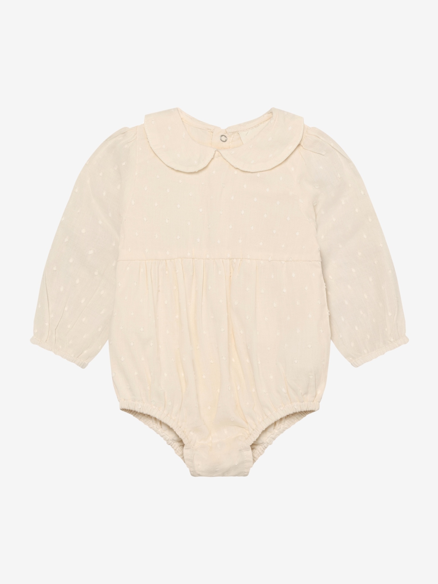 Romper LS Dobby Eggnog - Jack & Zo.