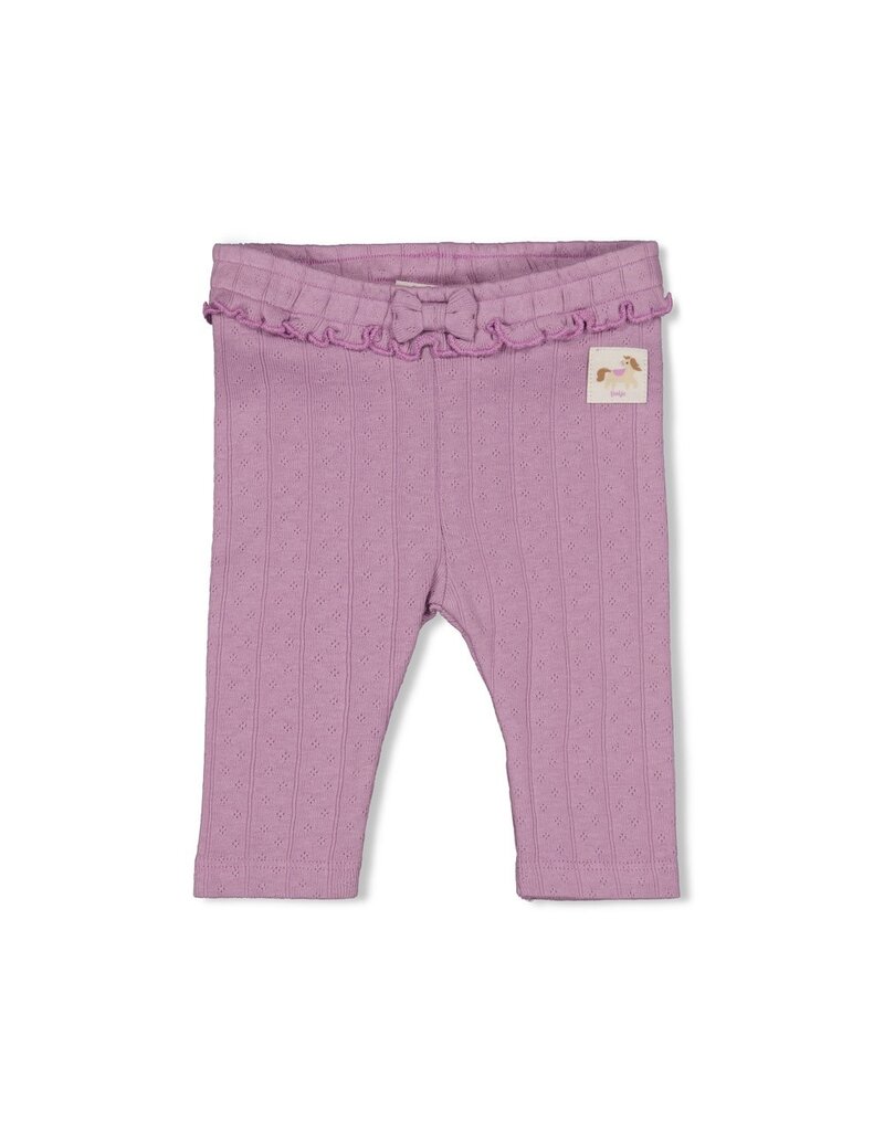 Legging pointelle rib Violet - Flower Ranch - Jack & Zo.