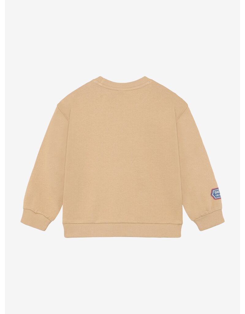 Oversized Sweater Badges Latte Sand - Jack & Zo.