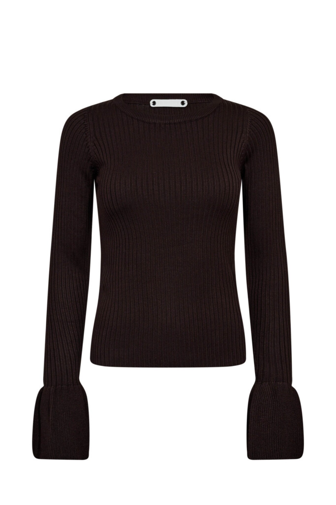 Co'couture - Balin Wide Cuf Knit - Dark Brown - Voortman Mode