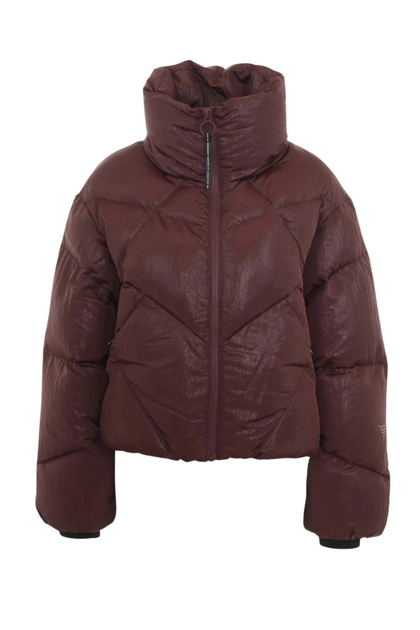 Krakatau - Nebula Short Puffer Jacket - Burgundy - Voortman Mode