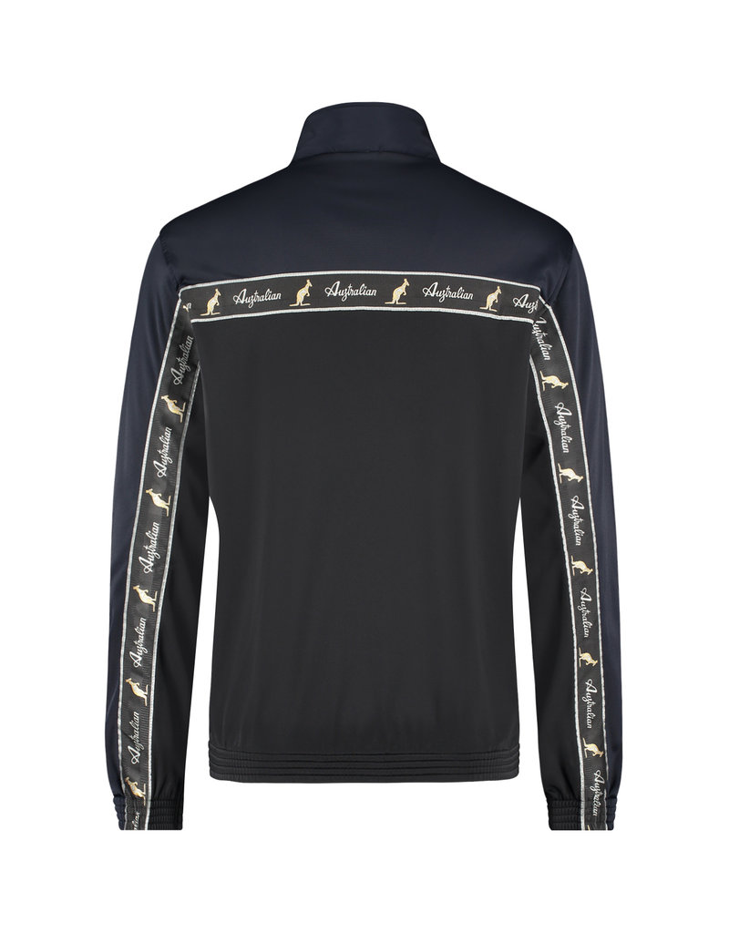 Australian Duo Track Jacket with tape (Navy/Black) - Gabberwear