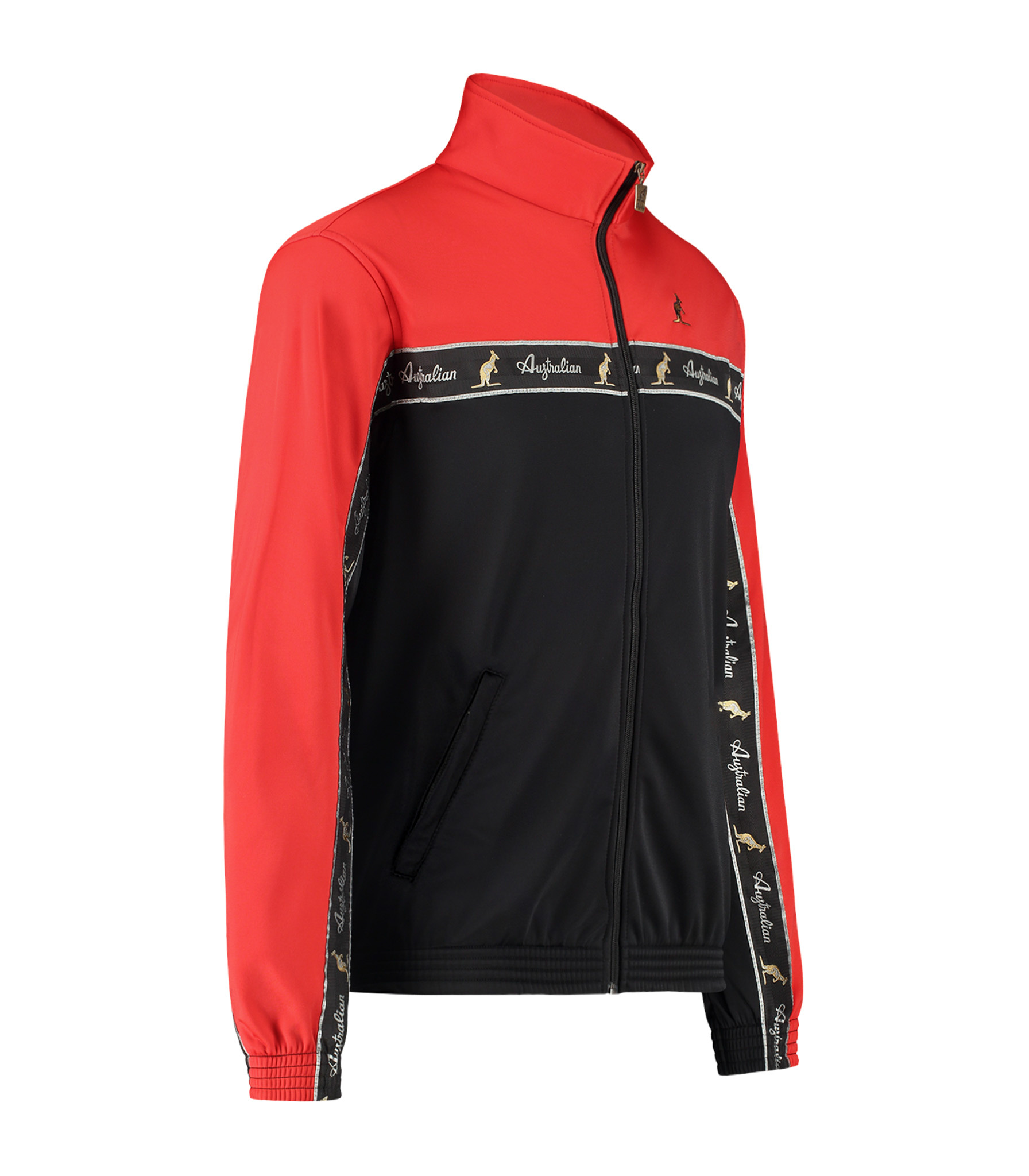 Australian Duo Jacket with Black Tape 3.0 (Bright Red) - Gabberwear