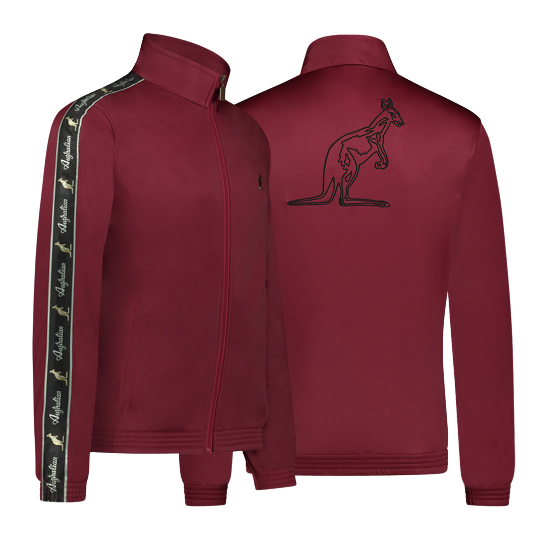 Australian Slim Fit Big Logo Jacket (Bordeaux/Black) - Gabberwear