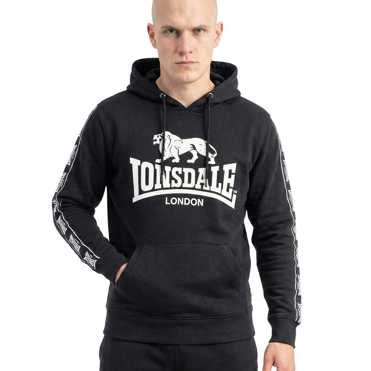 Lonsdale Hoodie 'Scousburgh' (Black) - Gabberwear