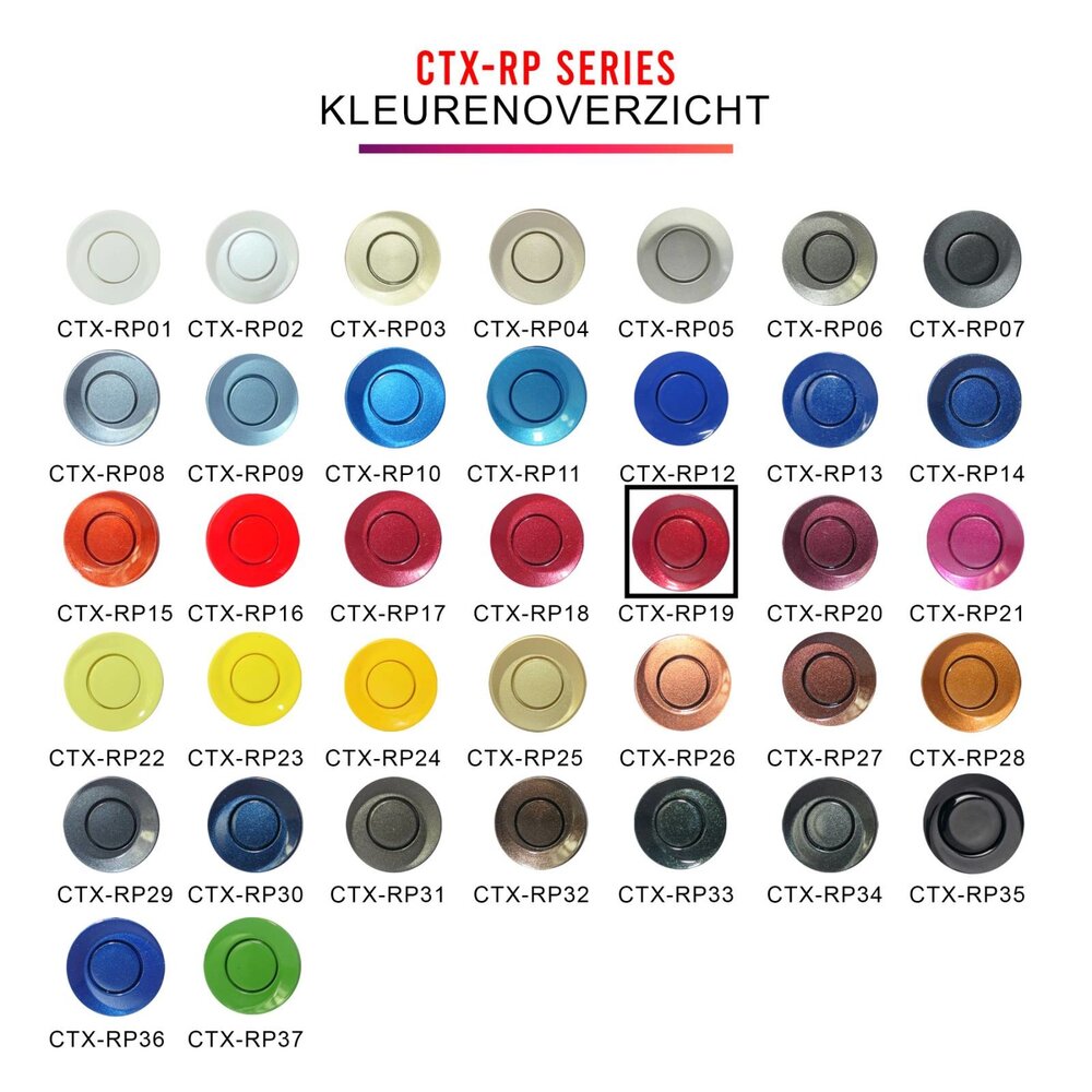 Parkeersensoren | Donker Rood | Parkeerhulp | CTX-RP19 - Caraudiogigant.nl