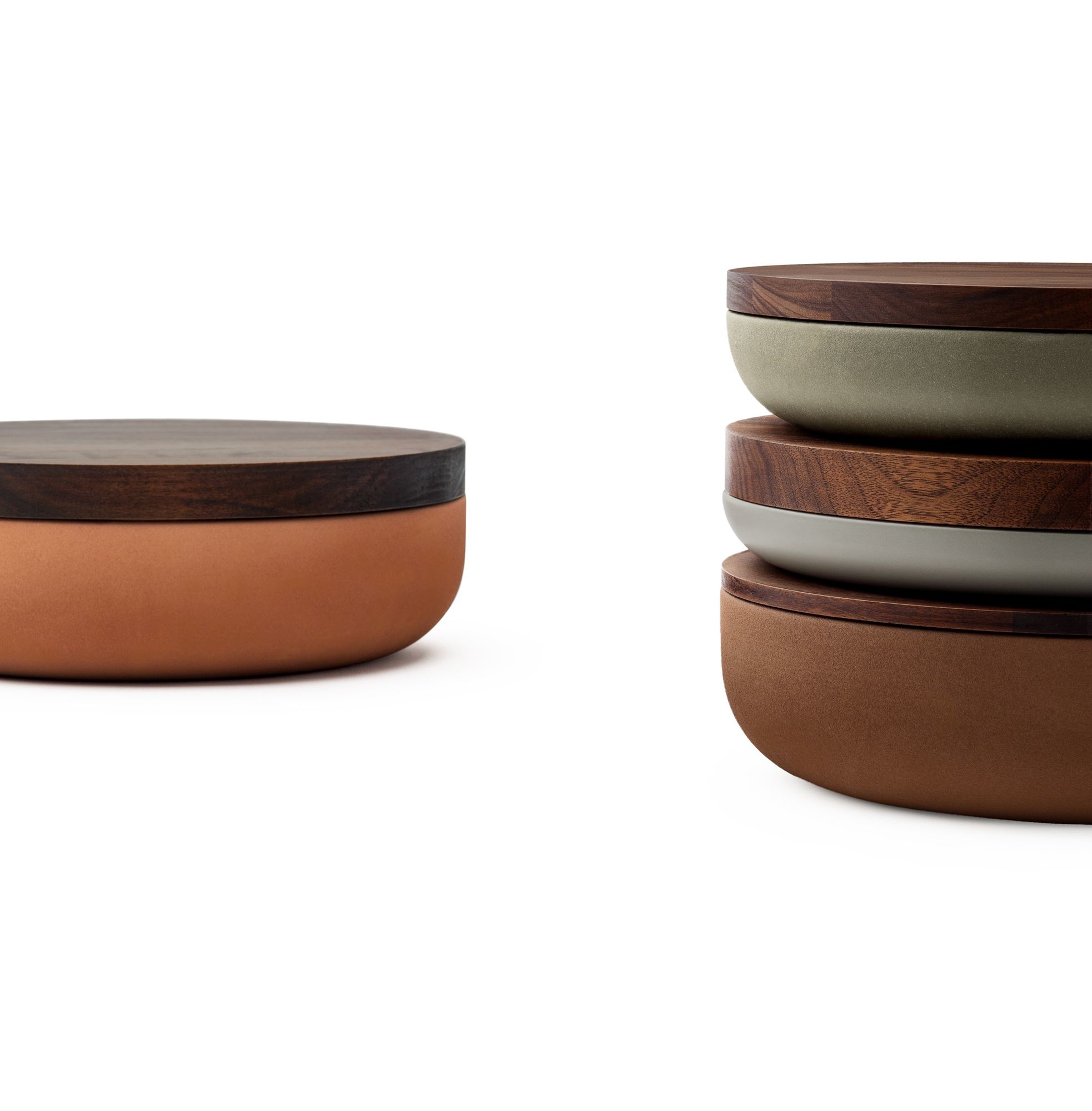 VVD POTTERY 30CM - 2CM ROUILLE + 2CM WALNOOT - Spherebox