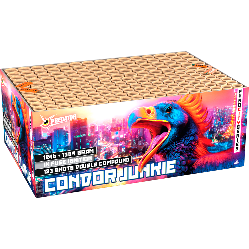 Condor Junkie | Lesli Vuurwerk | Dubbele Compound 183 shots | 30mm ...