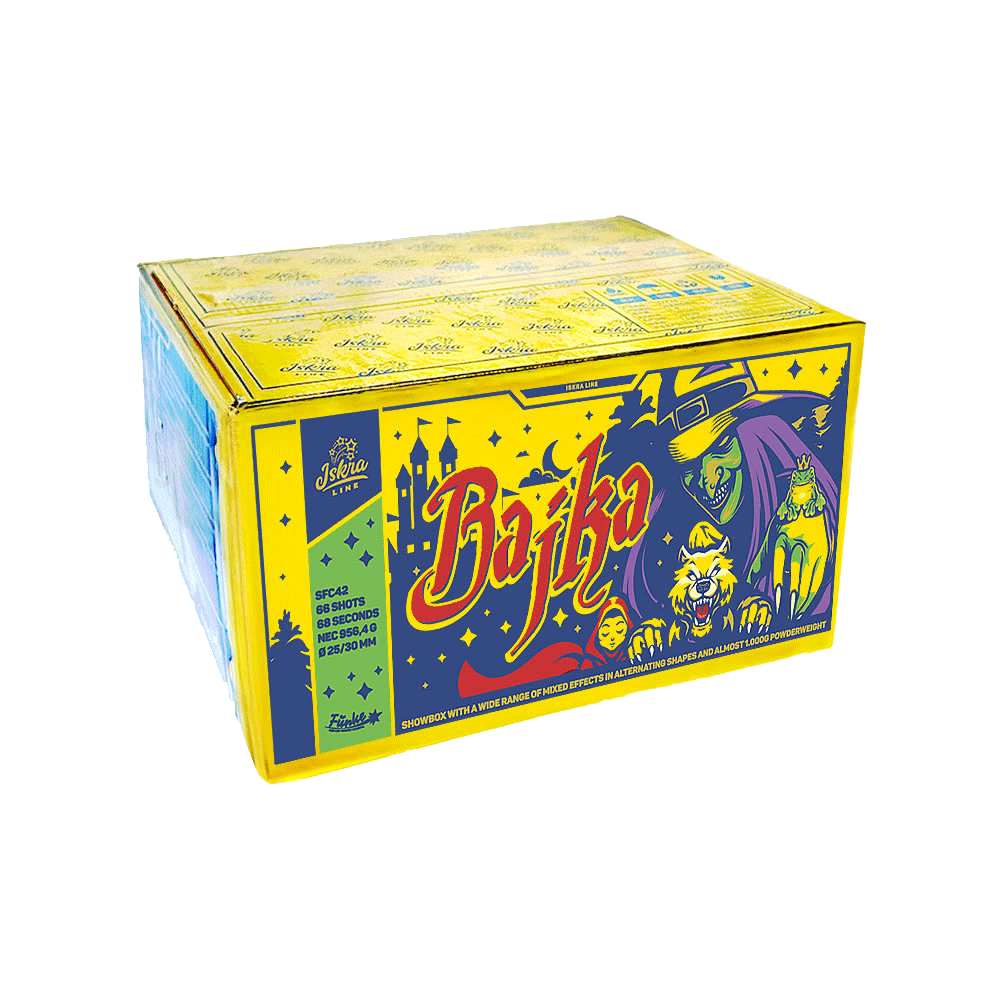 Bajka 68 shots | Iskra Line Feuerwerk | Compound | Funke - Vuurwerk Langenberg