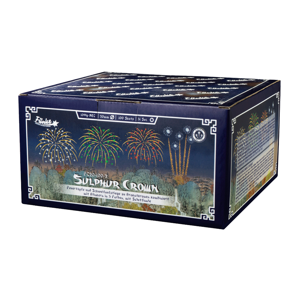 Sulphur Crown 100 Shots | Funke Fireworks | Compound