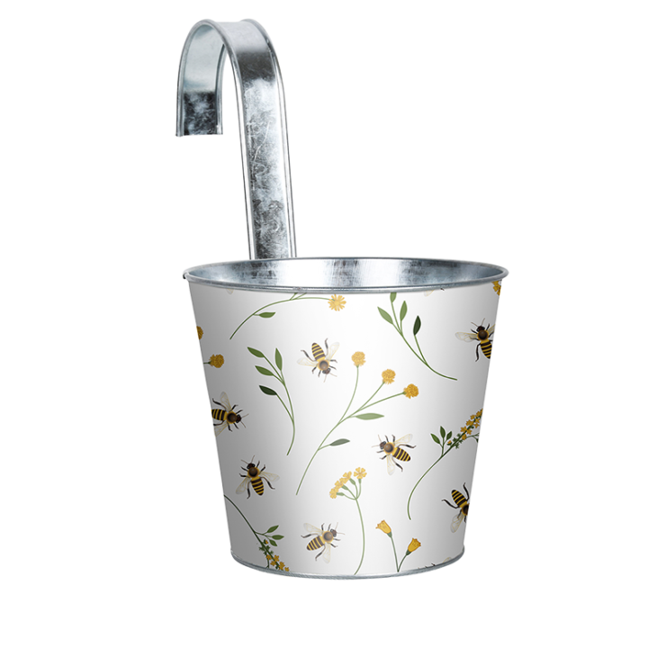 Bloempot met Bijenprint en haak - Esschert design | buitenenthuis.nl ...