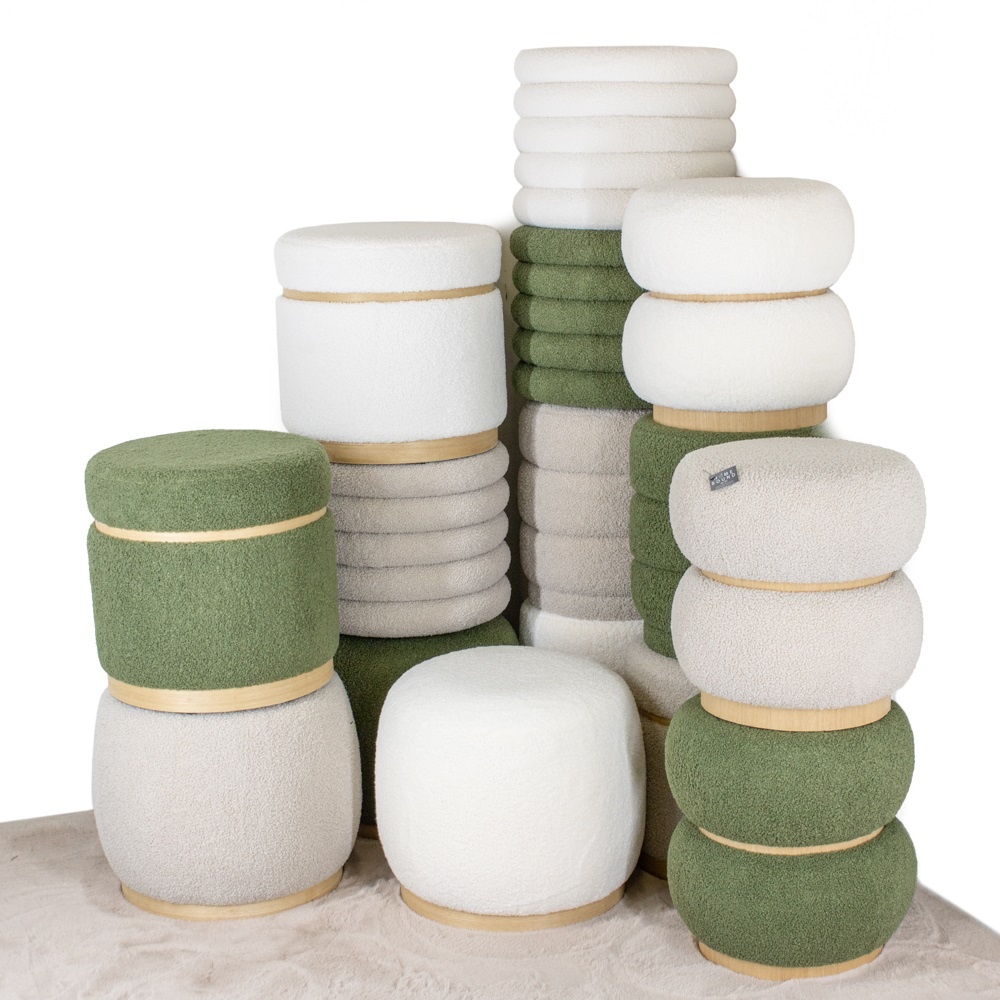 Poef June - Teddy groen | buitenenthuis.nl - buitenenthuis.nl