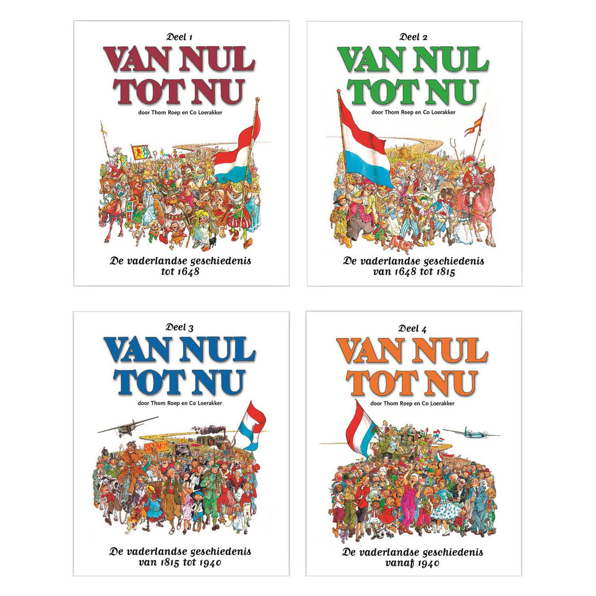 Van Nul tot Nu - De vaderlandse geschiedenis - Pakket deel 1 t/m 4 - L SHOP