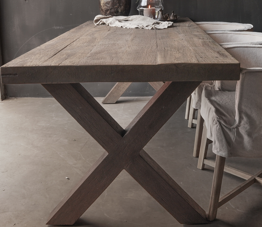 Houten X-Tafel poten set B - HerbersLifestyle