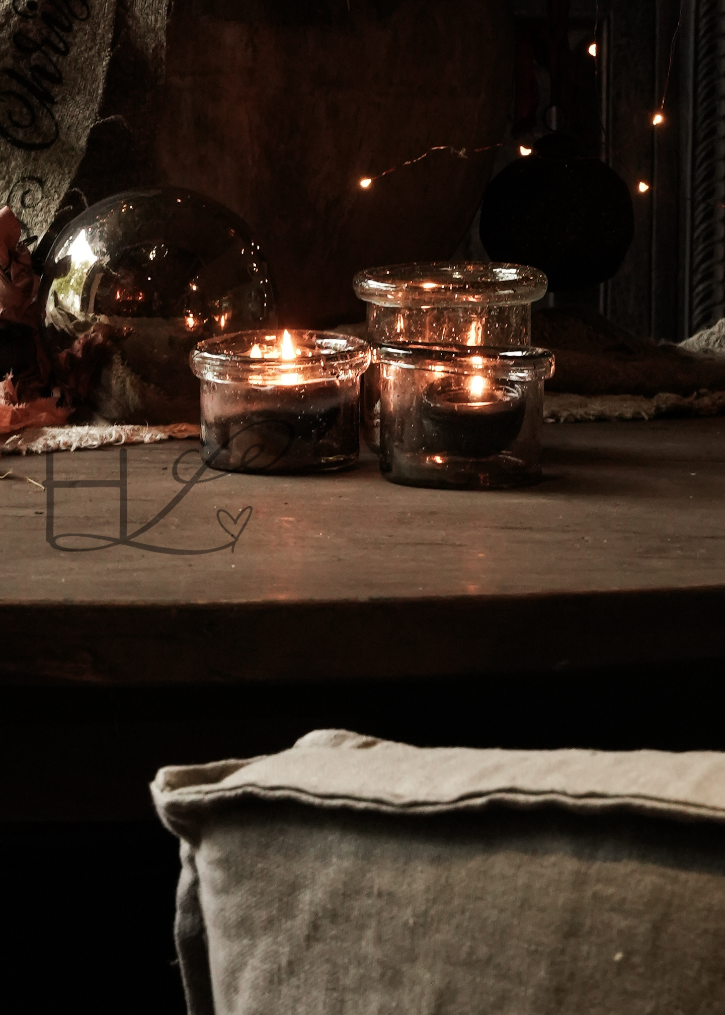 Cylinder glass stones with folded edge and brown luster - HerbersLifeHerbersLifestylestyle