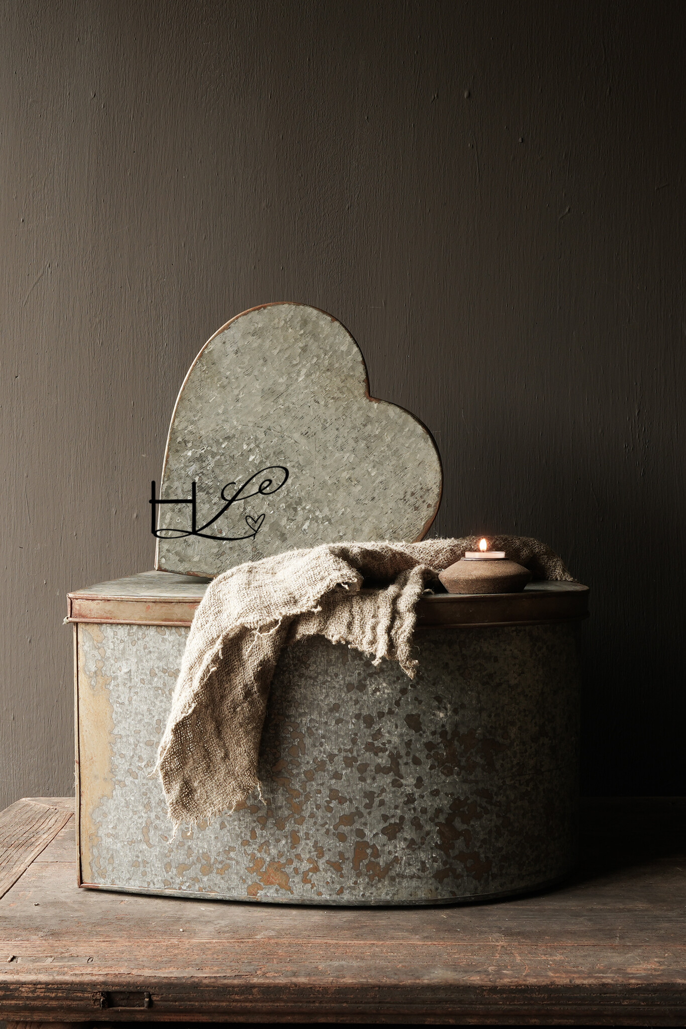Set of two Zinc Hearts - HerbersLifeHerbersLifestylestyle