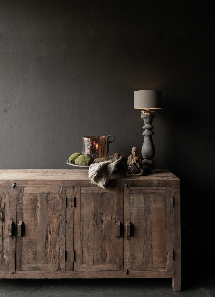 TV furniture / sideboard made of old robust wood ...