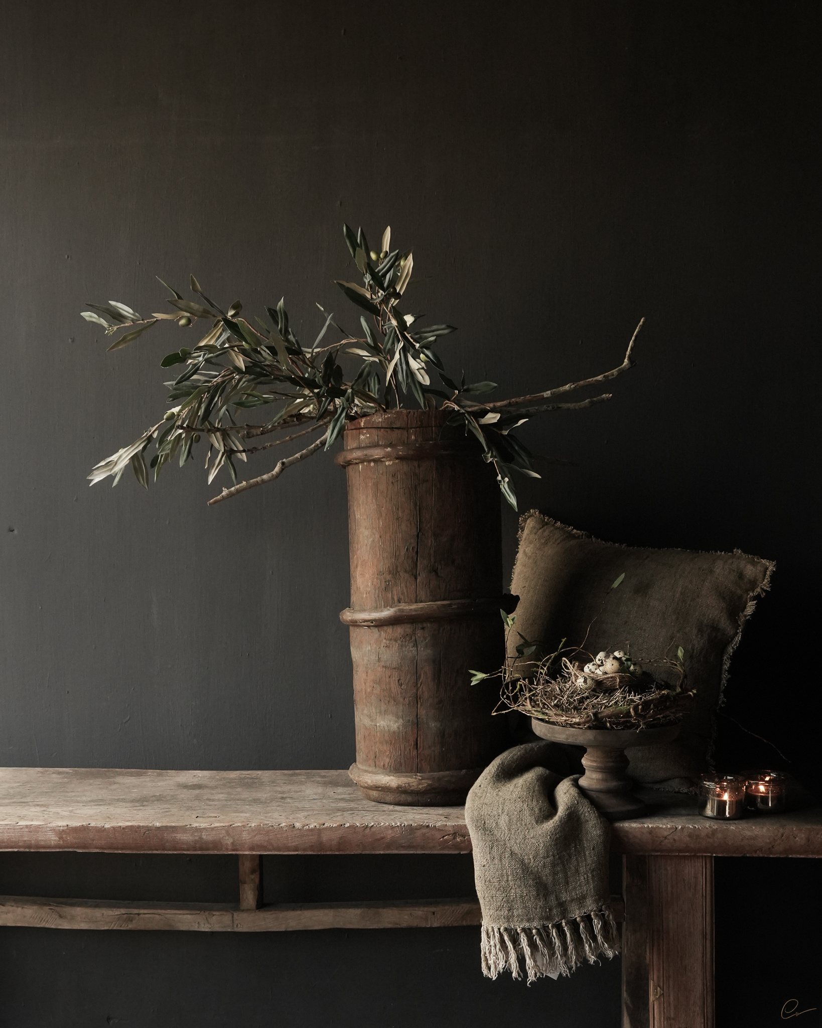 Old wooden butter bucket - HerbersLifeHerbersLifestylestyle