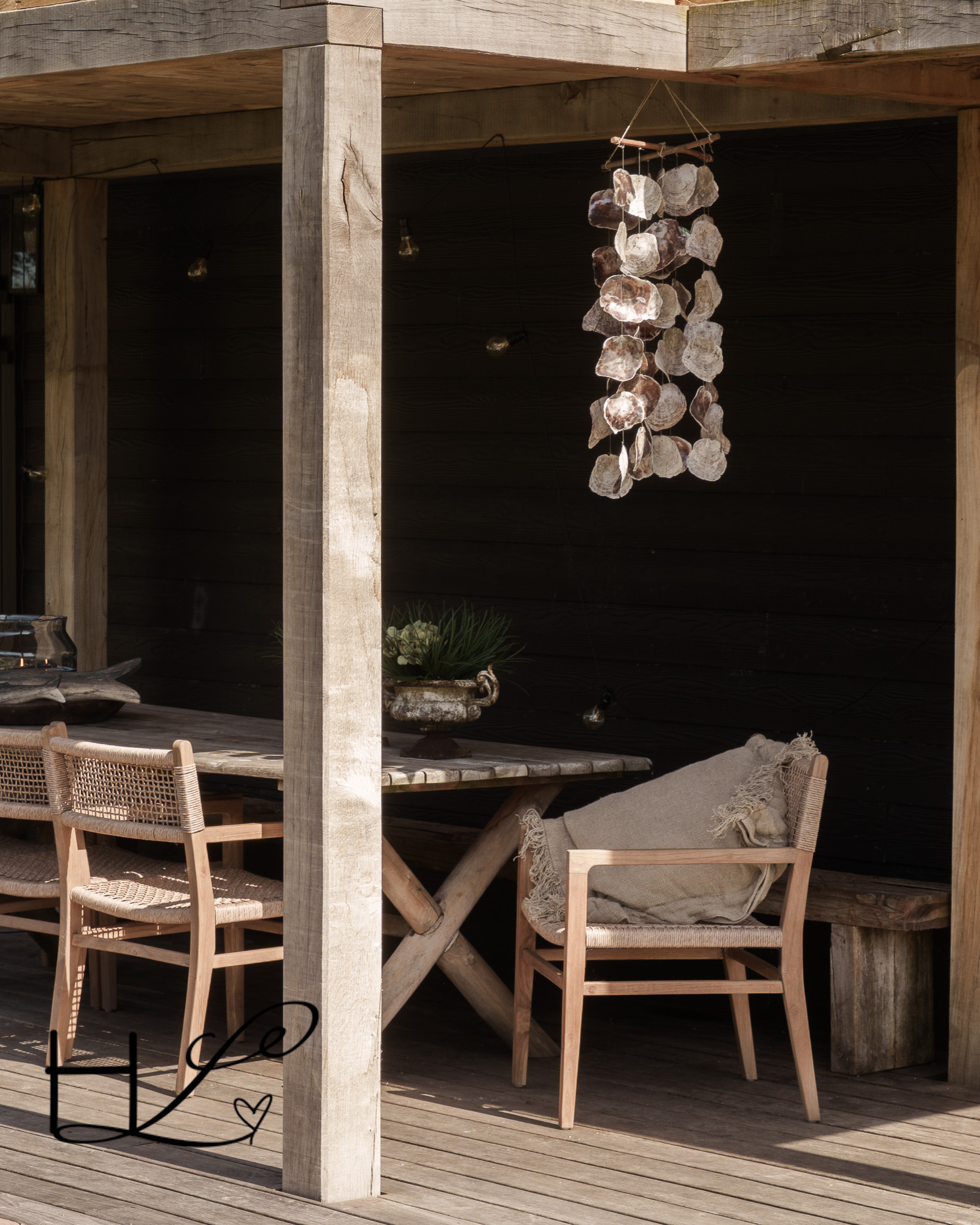 Houten Tuin Stoel Ibiza incl kussen - HerbersLifestyle