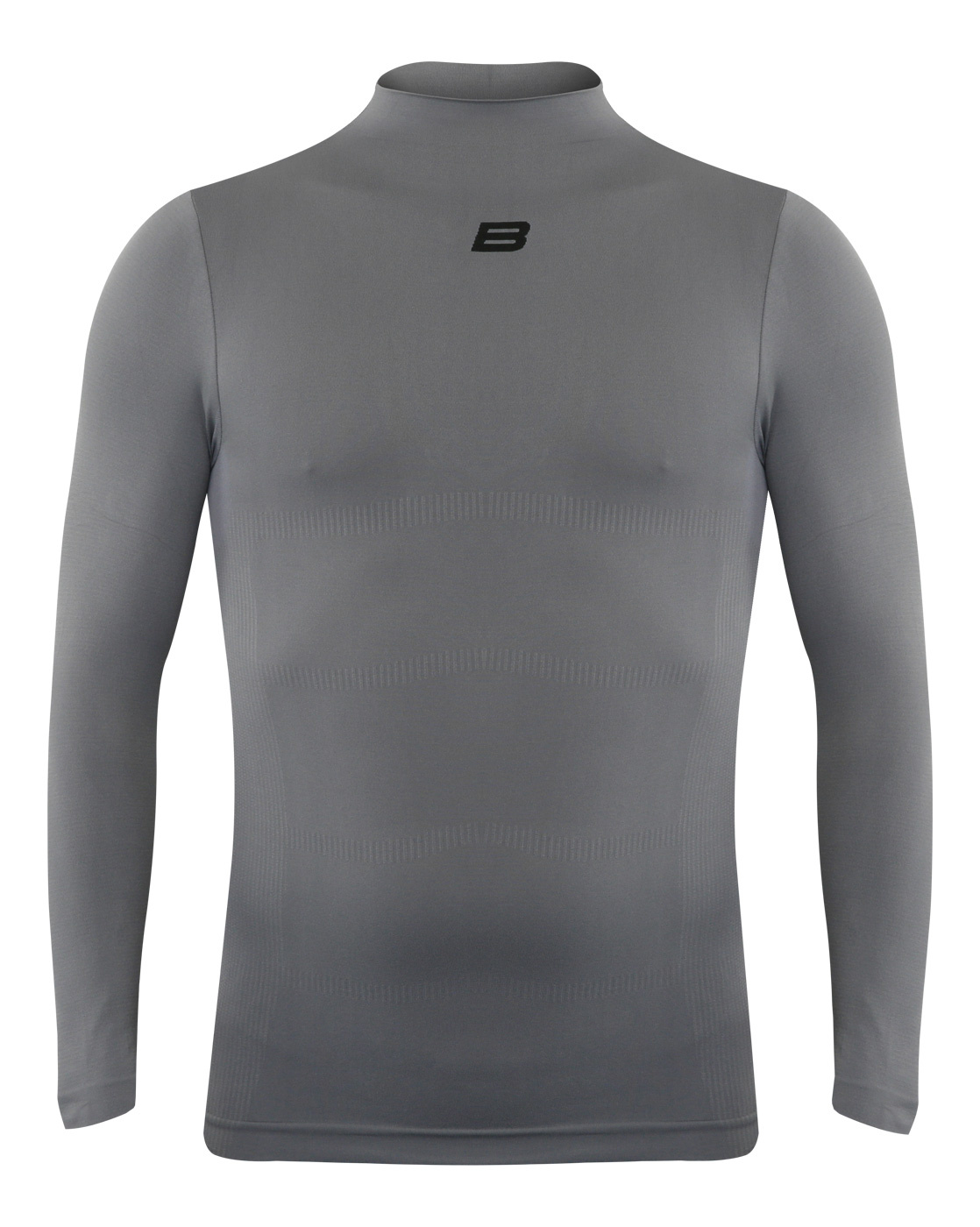 Biehler cycling | High collar seamless long sleeved baselayer grey ...