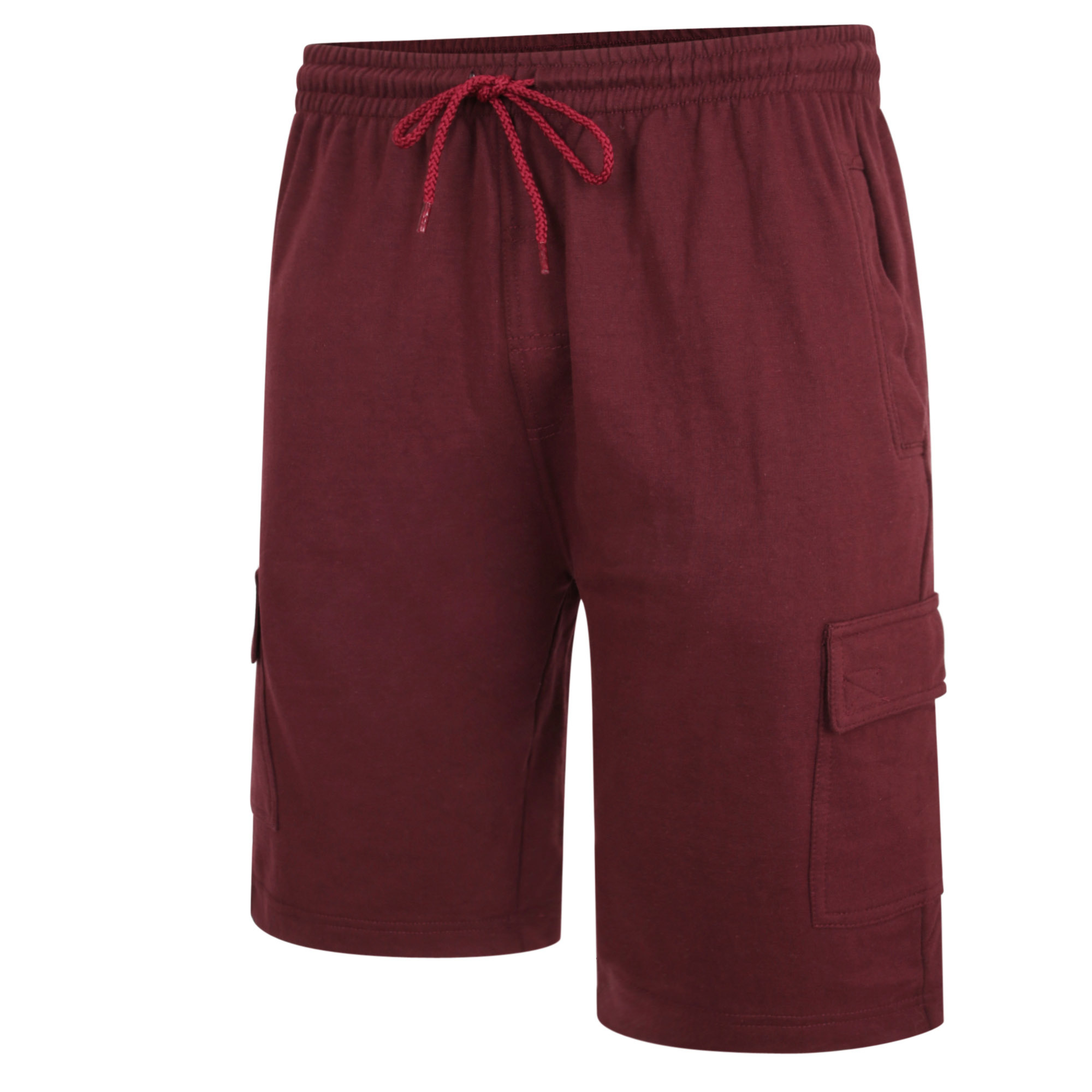 Basic JOGGING / VRIJETIJDS SHORT bordeaux (Kam Jeans) - GroteMatenBasics.nl