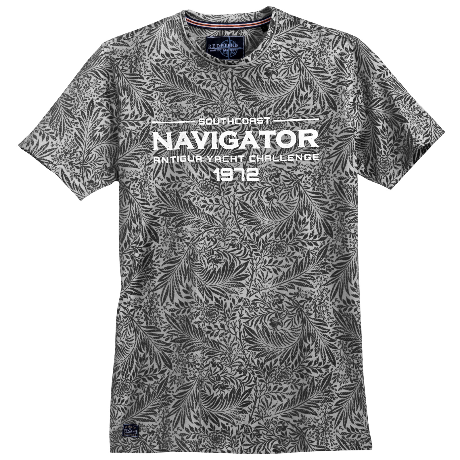 T-SHIRT navigator zwart van Redfield - grote maten tot 10XL ...