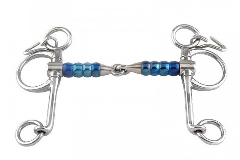 Trust Sweet Iron Pelham Single Jointed - Cherry Roller. - Bitspecialist