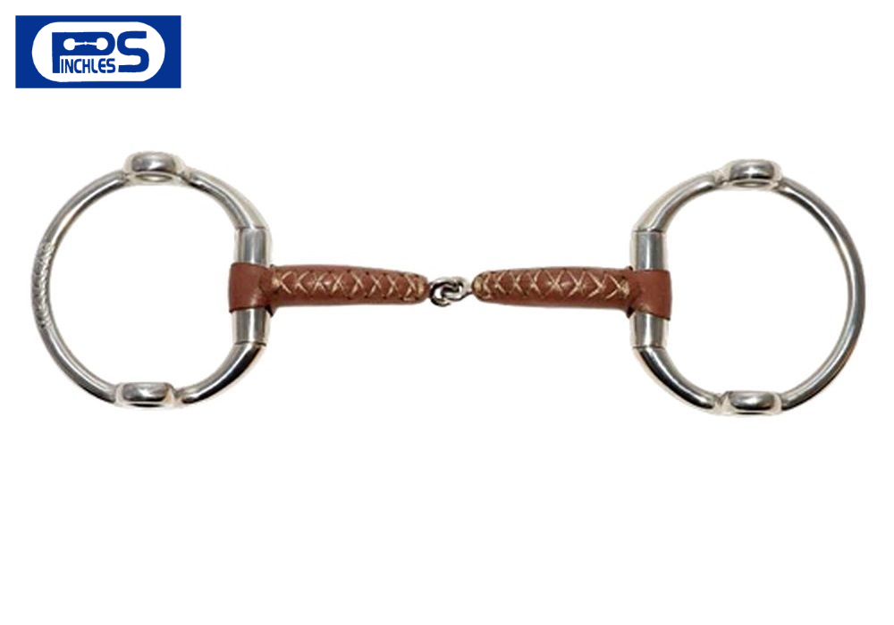 Metal Ab Eggbutt Gag "Pinchless" Covered With Leather, 17mm - Bitspecialist