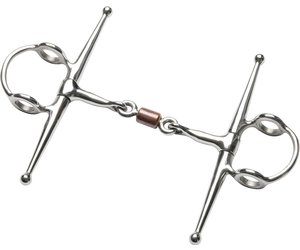 Feeling Snaffle Full Cheek Gag Double Jointed With Copper Roller - Bitspecialist