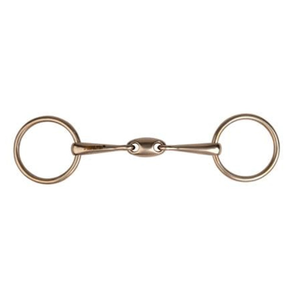 Metal AB Bit Loose Ring Bradoon Double Jointed 12mm - Cyprium - Bitspecialist